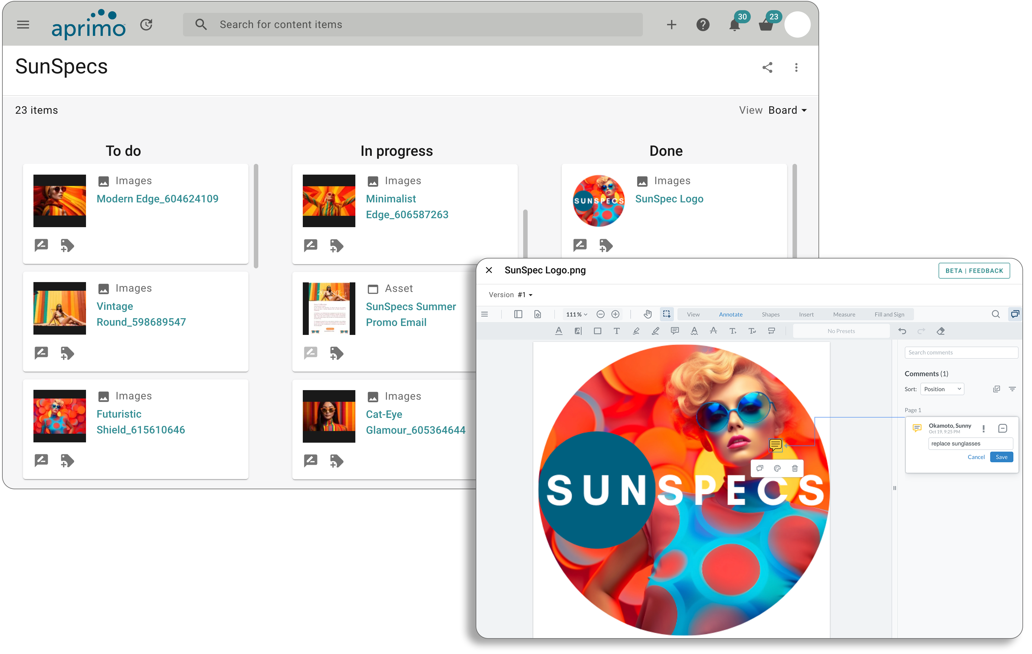 Aprimo Feature Preview | Content Collaboration